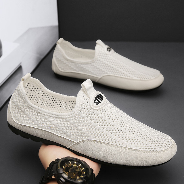 Men's shoes for summer breathable thin mesh hollow mesh shoes for men's ...