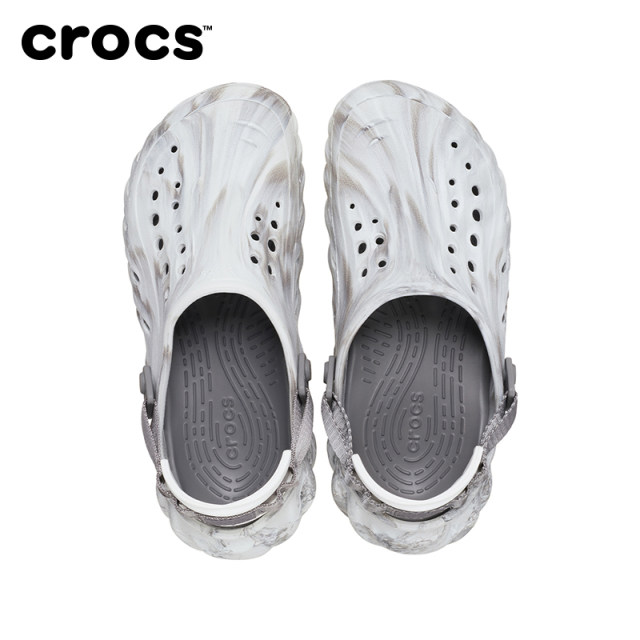 Wang Junkai's same style Crocs Bobo marble pattern hole shoes men's ...