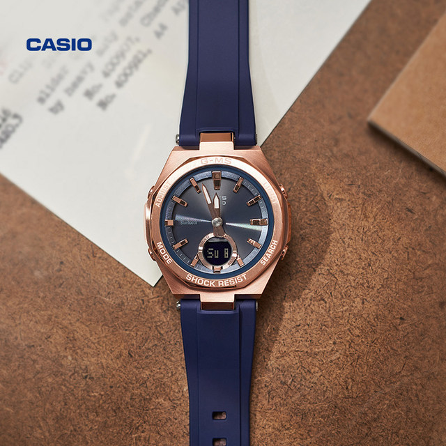 casio flagship store MSG-B100G Euro 8 octagonal waterproof women's watch Casio official ...