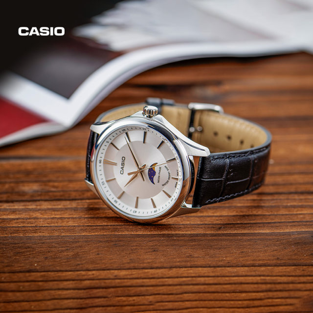 casio flagship store MTP-M100 moon phase business commuting waterproof ...