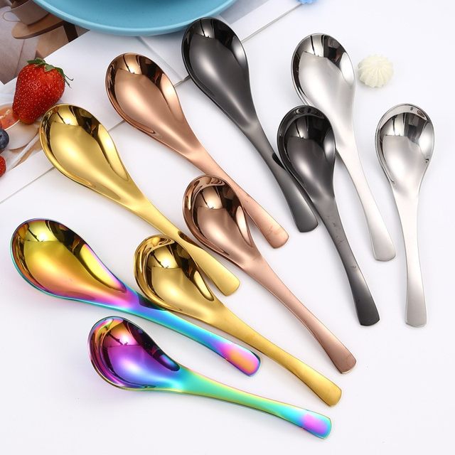 304 stainless steel court round head spoon hotel restaurant restaurant ...