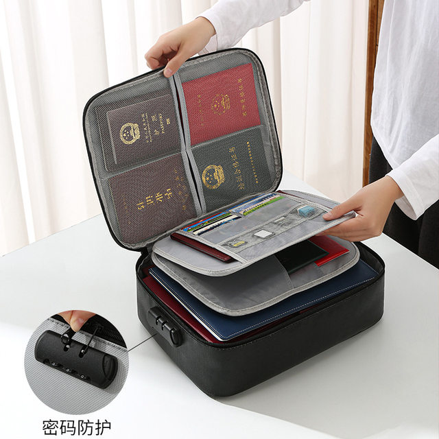 Fire -resistant waterproof certificate storage box Household ...