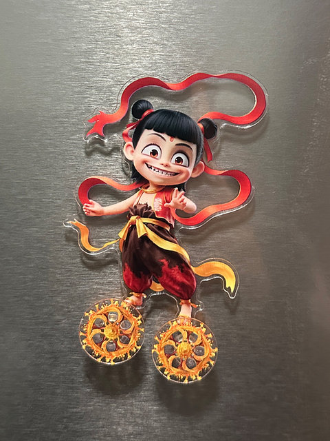 Magnet refrigerator sticker Nezha 2 Magic Child Canhai Car Sticker ...