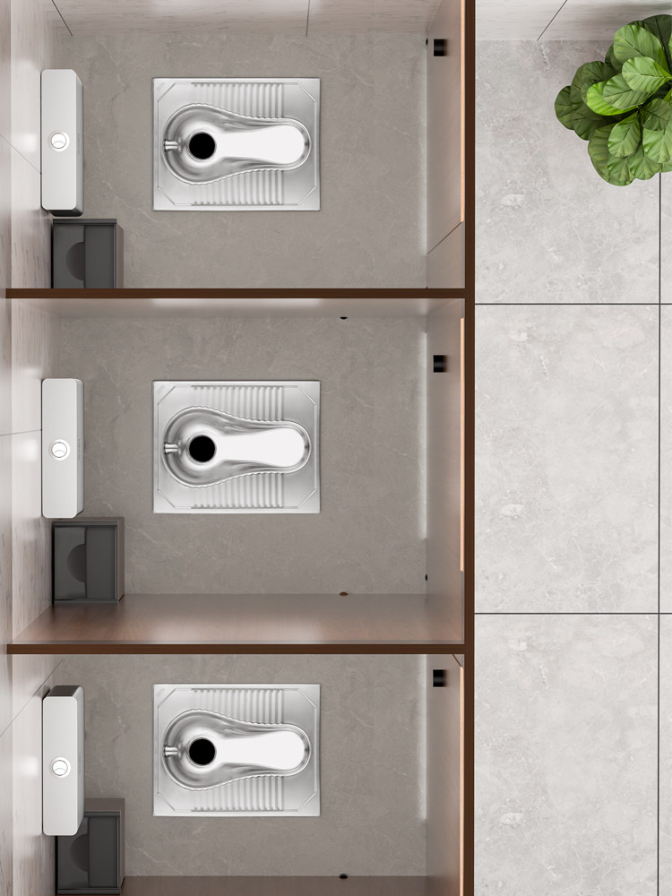 Holy Snow 304 Roestvrijstalen Squat Toilet - Achterafvoer