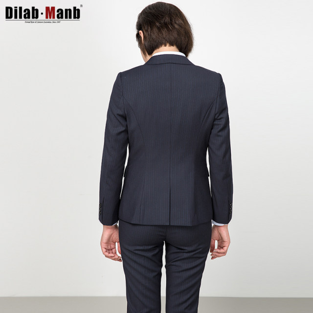 Di Meng suit jacket women's professional wear navy striped national ...