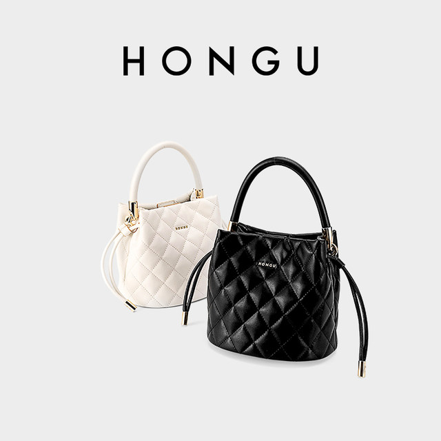 Honggu bag women's 2024 new cowhide shoulder handbag high-end commuting ...