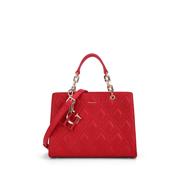 Honggu Bag 2024 New Style Quilted Cowhide Shoulder Handbag Fashionable ...