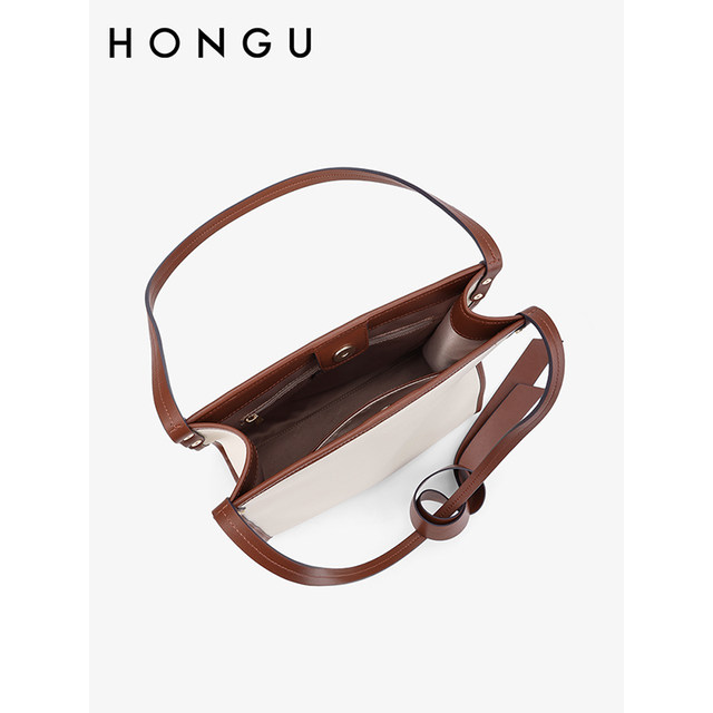 Honggu Bags Women's 2024 New Cowhide Shoulder Underarm Bag Niche Design ...