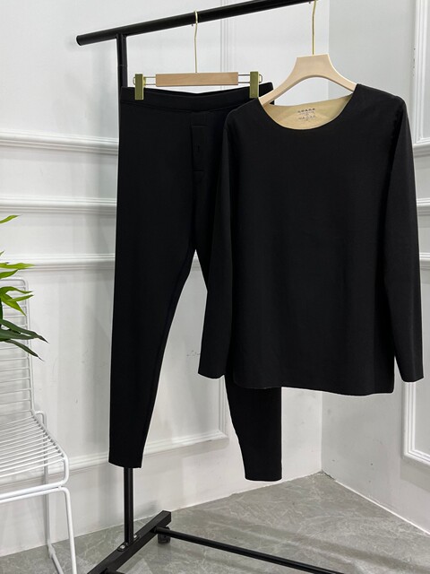 DeRong Seamless Thermal Underwear Men's Plus Velvet Autumn Clothes and ...