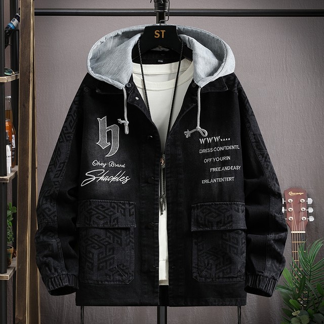 Spring and autumn 13-year-old teen denim jacket 12-year-old boy 14 ...