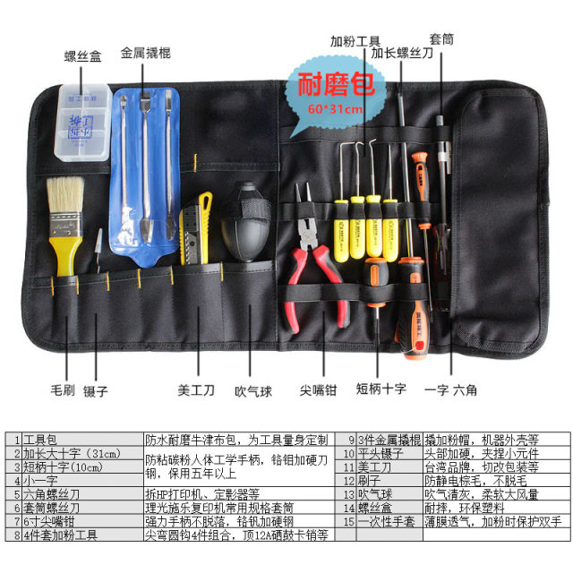 Copier maintenance tool kit set, digital quick printing engineering ...