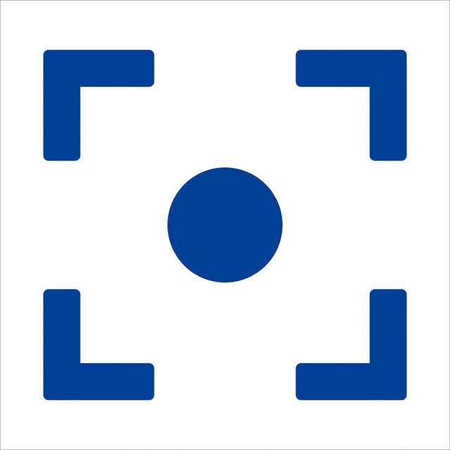 5S positioning stickers for office desktop items placed at four corners ...