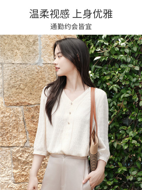 FINITY FINITIDI chiffon shirt 2025 spring and autumn new fashion three ...