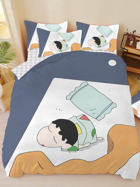 Crayon Shin-Shin-Same Duvet Cover Pure Cotton Bed Sheets Four-Piece Set ...