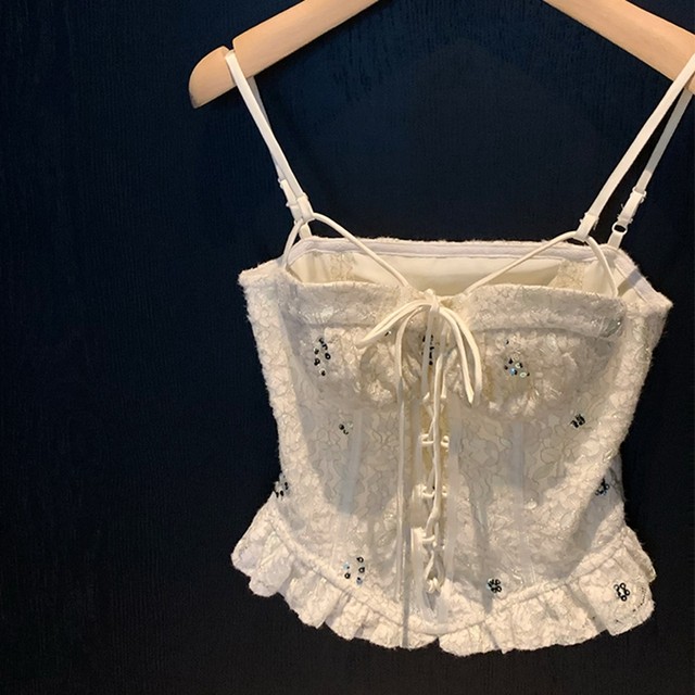 Gardenia Jasmine Green Pure Lust Milk Fufu Suspension Strap Top Heavy ...