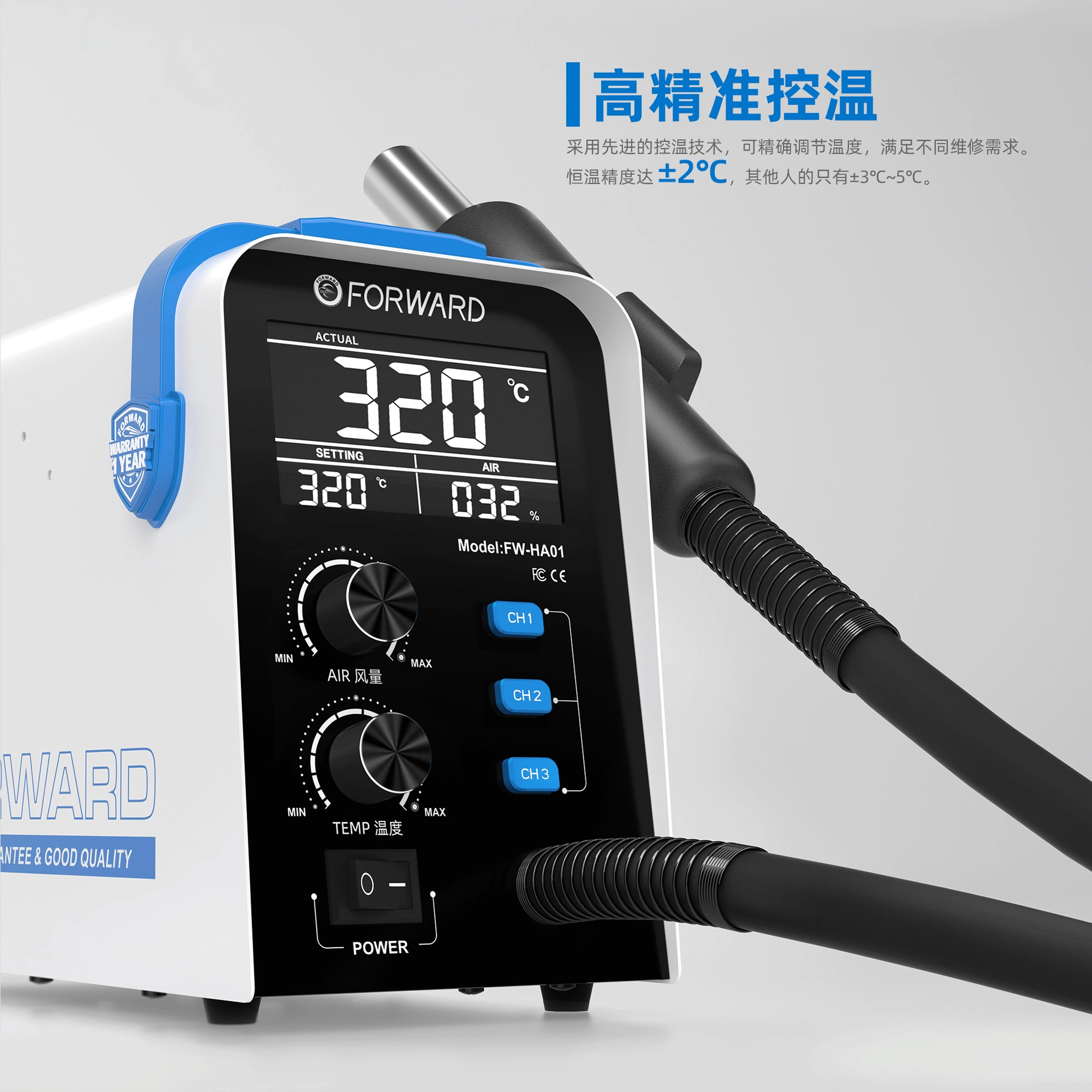 Newly defined HA-01 cyclone hot air gun welding station digital display ...