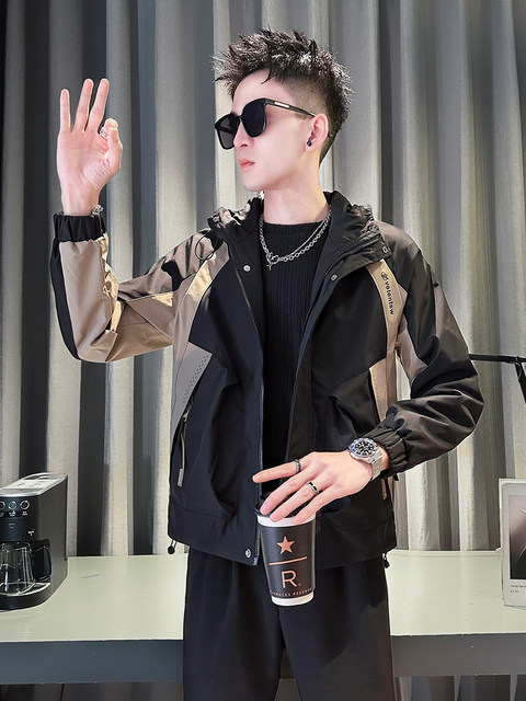 Spring and Autumn Hooding Jacket Men's Advanced Trend Brand Various ...