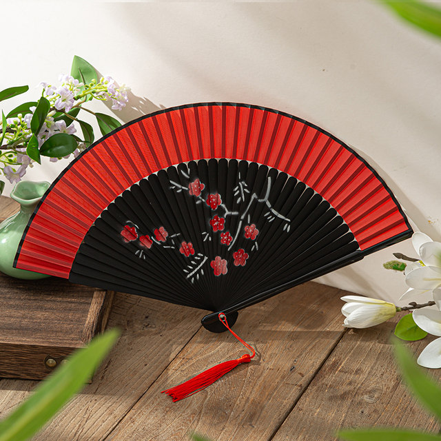 Folding fan female Chinese style women's folding fan dance Hanfu ...