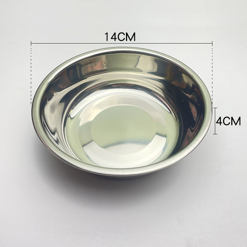 201 stainless steel pet bowl cat and dog meal basin multiple sizes and ...