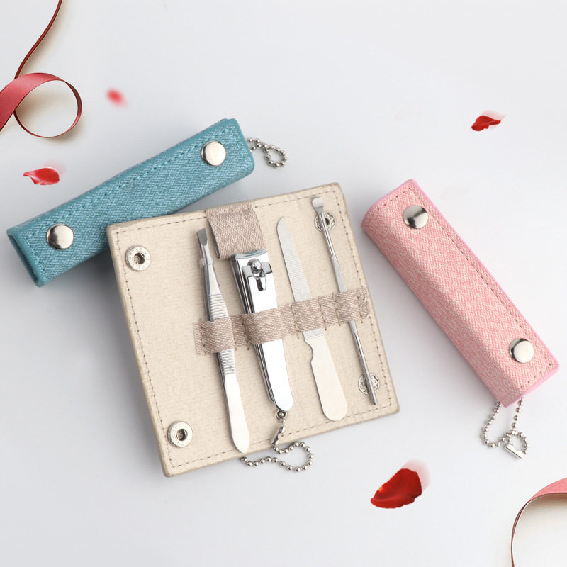 Mini Manicure Set - 4 Piece Nail Clippers, File & Ear Pick