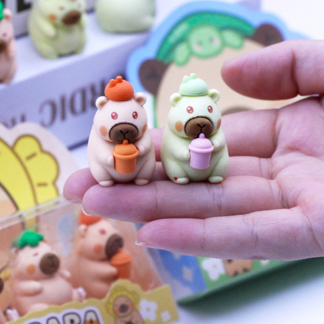Kapibala Eraser Cute Capybara Cartoon Eraser Children's 3D Creative ...