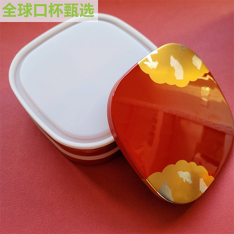Imported From Japan: Yamanaka Lacquer Gold Foil Cherry Blossom Double-Layer Snack Sushi Food Box ...