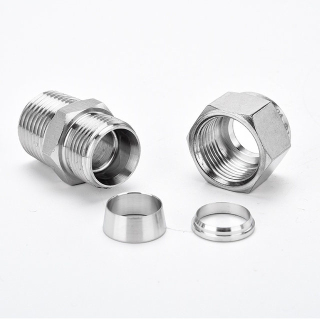304 stainless steel straight-through terminal 316 double ferrule ZG ...