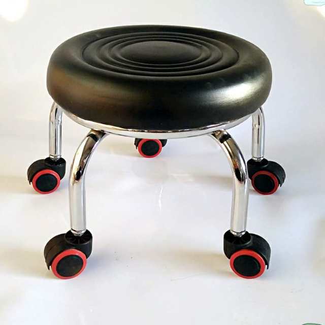 Small stool with wheels, beautiful seam construction stool, round bench ...