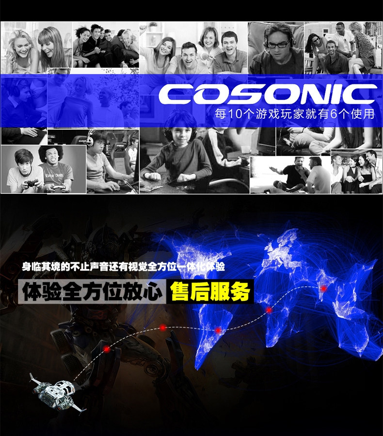 Купить Наушники наушники cosonic СD-618 ПК наушники гарнитура ...