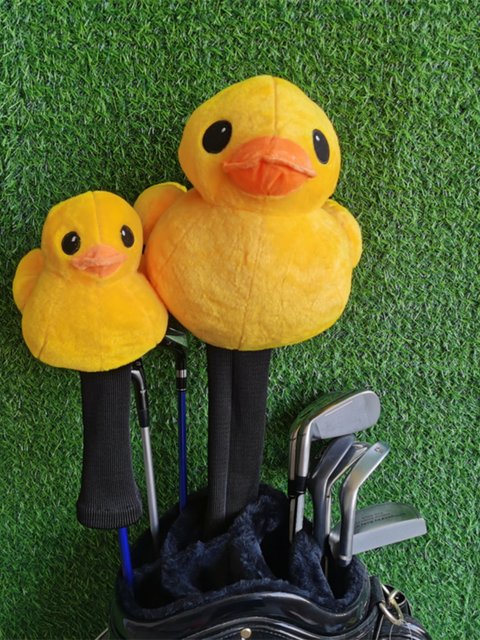Across the sea, the little yellow duck golf club set, the driver's hat ...