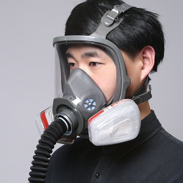 Anti-virus full-face mask spray paint chemical dust-proof protective ...