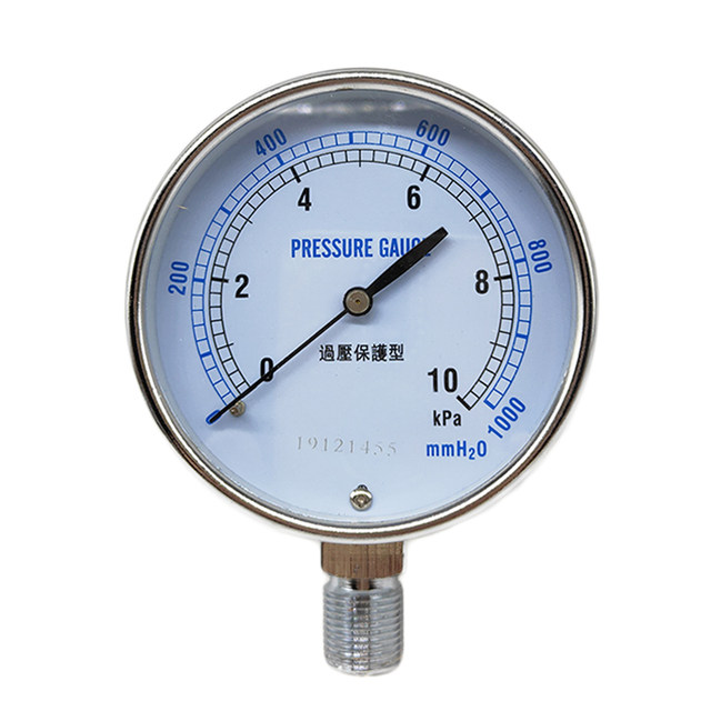 YE-75 overpressure prevention type micro pressure gauge gas water ...