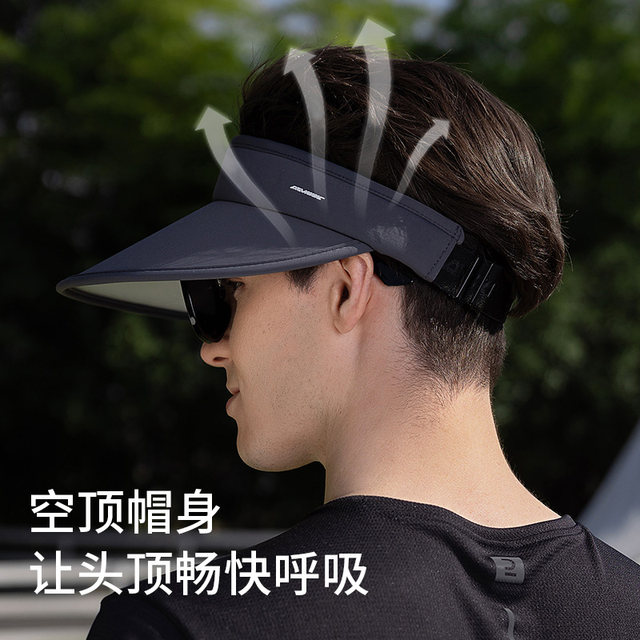 Empty top hat men's summer UV rays face protection bike sun protection ...