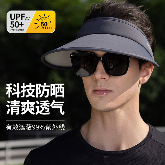 Empty top hat men's summer UV rays face protection bike sun protection ...