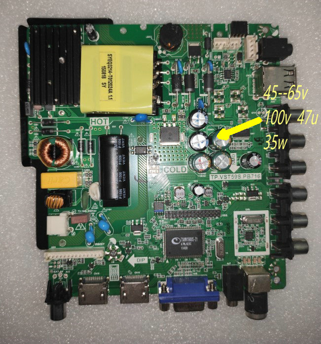 Universal Logic Board - TP.VST59S.PB813 / PB716 / PB726 / P89 / PC1 / PB802 / PB801 / PB712