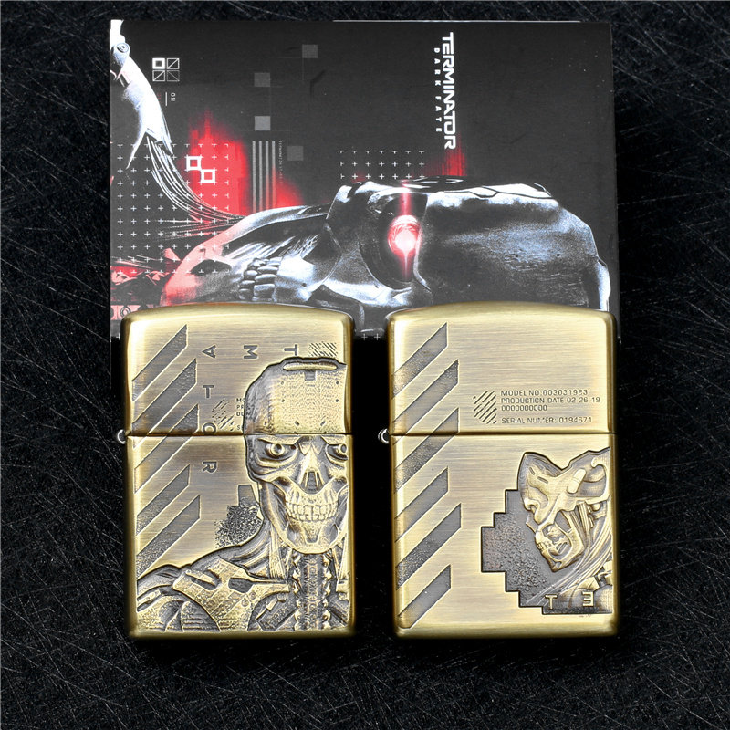 ZIPPO 『TERMINATOR judgment day T-2 ターミネーター 限定品』1999年10月製造 メタル貼り オイルライター ...