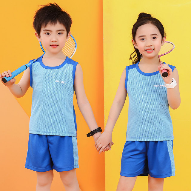 Boys and girls summer suit Summer thin vest shorts boys running ...