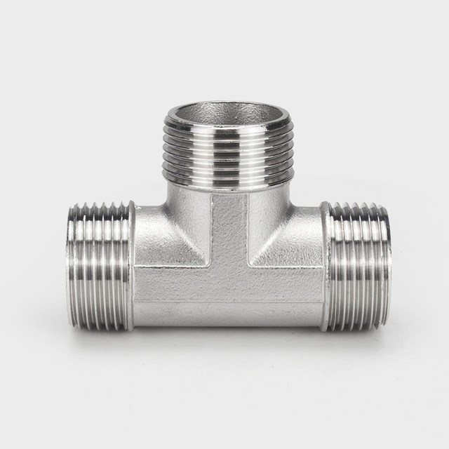 304 stainless steel external wire tee T-shaped external threaded tee ...