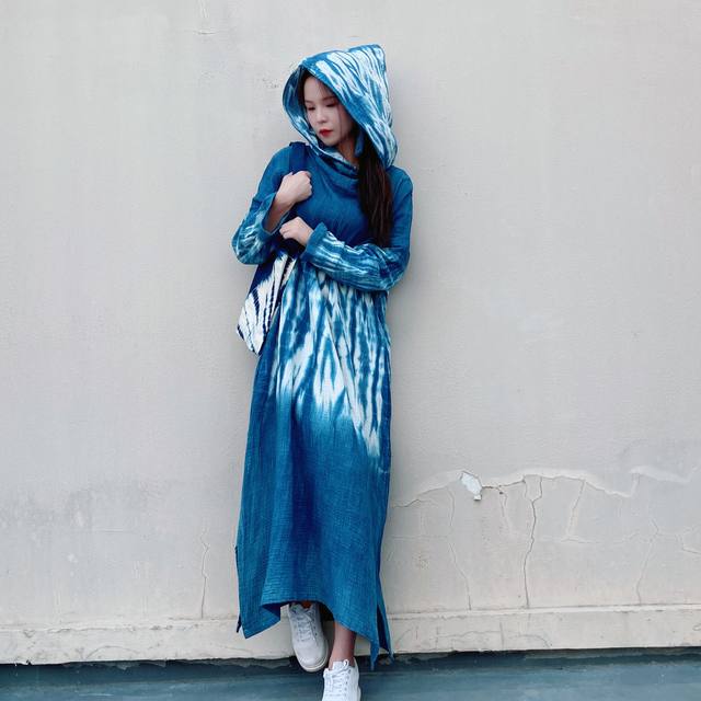 Yiche tie-dye original design autumn handmade plant and wood dye ...