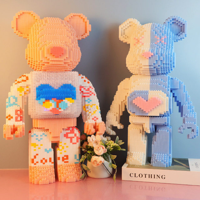 Chaolesen oversized violent bear building blocks educational assembly ...