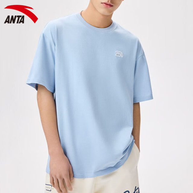 ANTA men's short-sleeved T-shirt summer new official flagship t-shirt ...