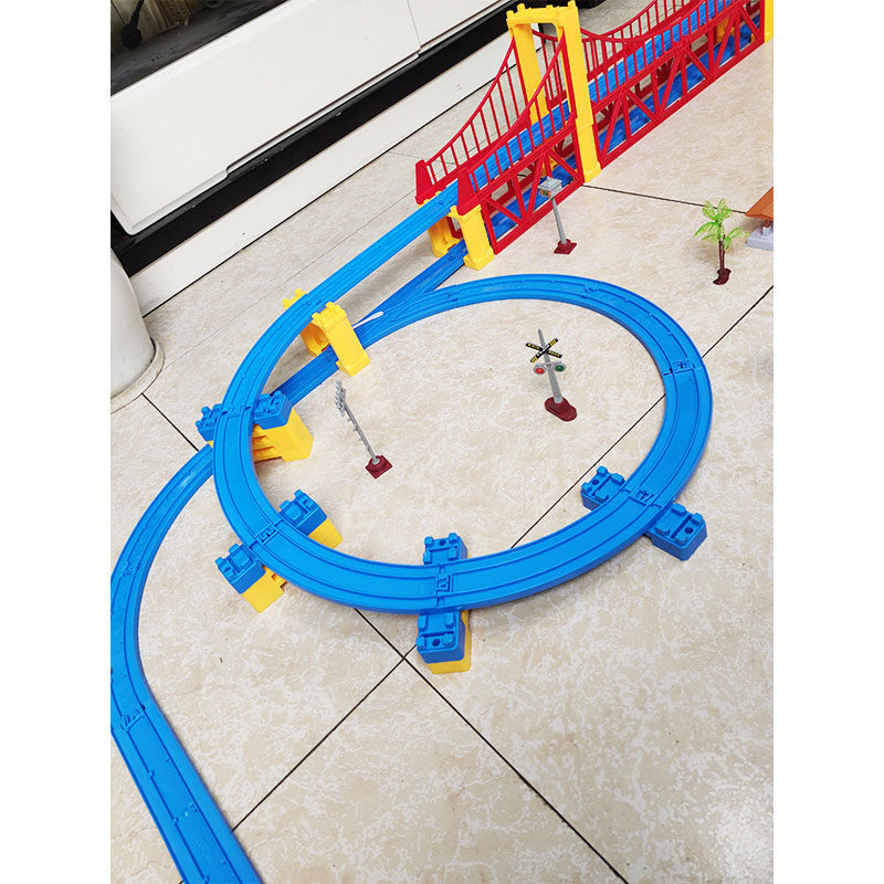 Electric Train Track Accessories - Bridge, Rails & Cave Set