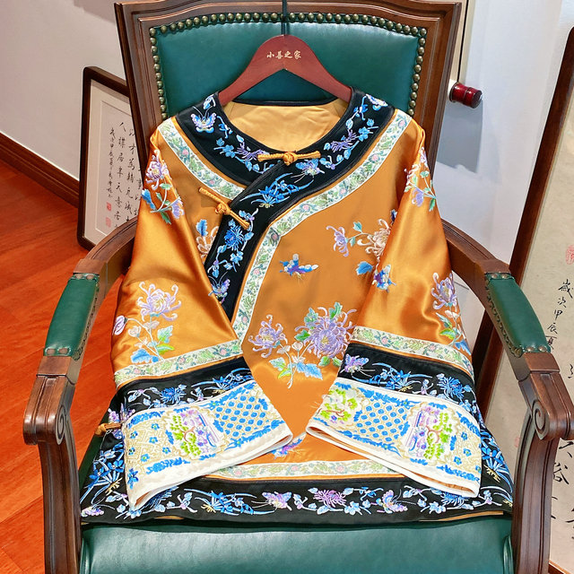 Xiaoshanzhijia new Chinese style acetate satin retro oblique-breasted ...