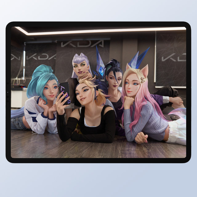 K/DA tablet wallpaper 4K ultra -clear ipad League of Legends Wallpaper Salinni Aju Wallpaper ...