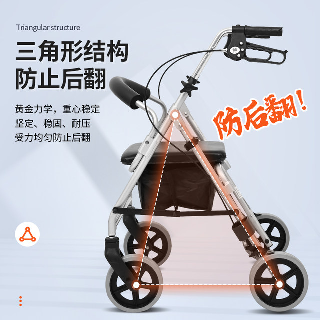 Portable trolley for home use, foldable shopping cart for the elderly ...