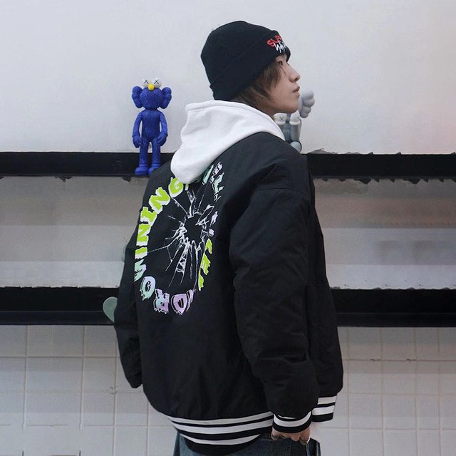 RAPPEYE American street broken glass vibe baseball uniform men's trendy ...