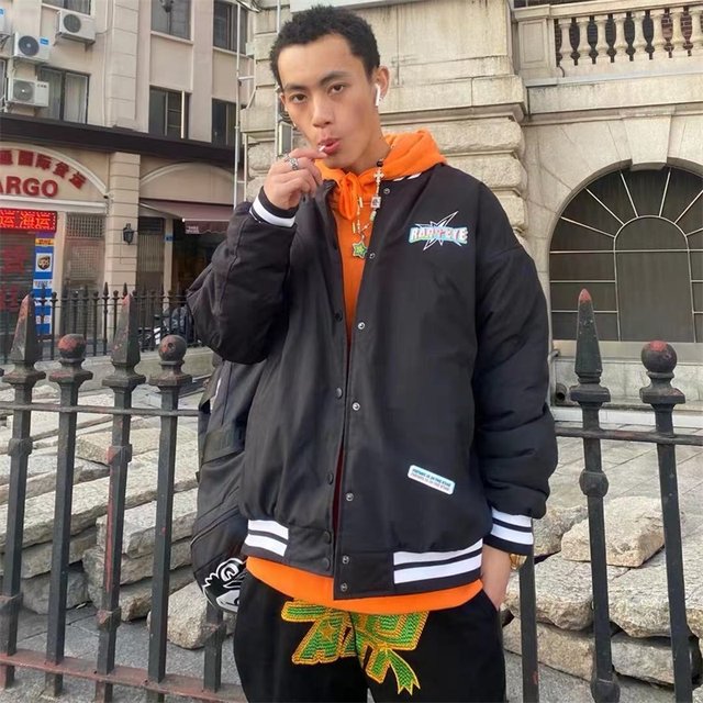 RAPPEYE American street broken glass vibe baseball uniform men's trendy ...