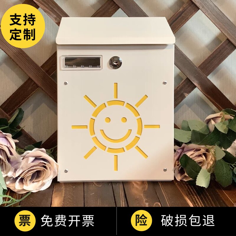 Little Sun Mailbox Pastoral Long Mailbox Wall-mounted Suggestion Box ...