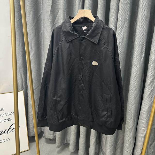 European and American street trend locomotive clothes leather clothes ...