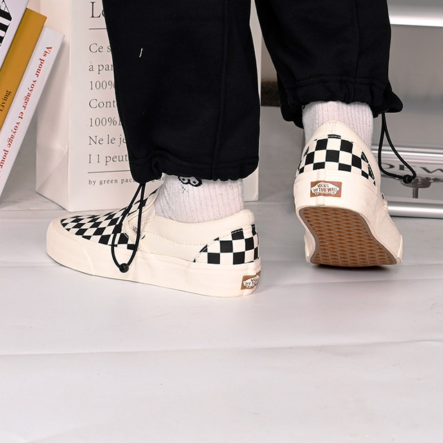 Vans Vans Official slip on VR3 Classic Black and White Checkerboard ...